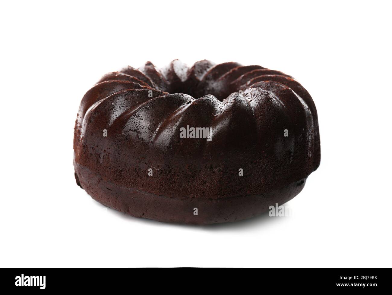 Chocolate muffin cake, isolated on white Stock Photo - Alamy
