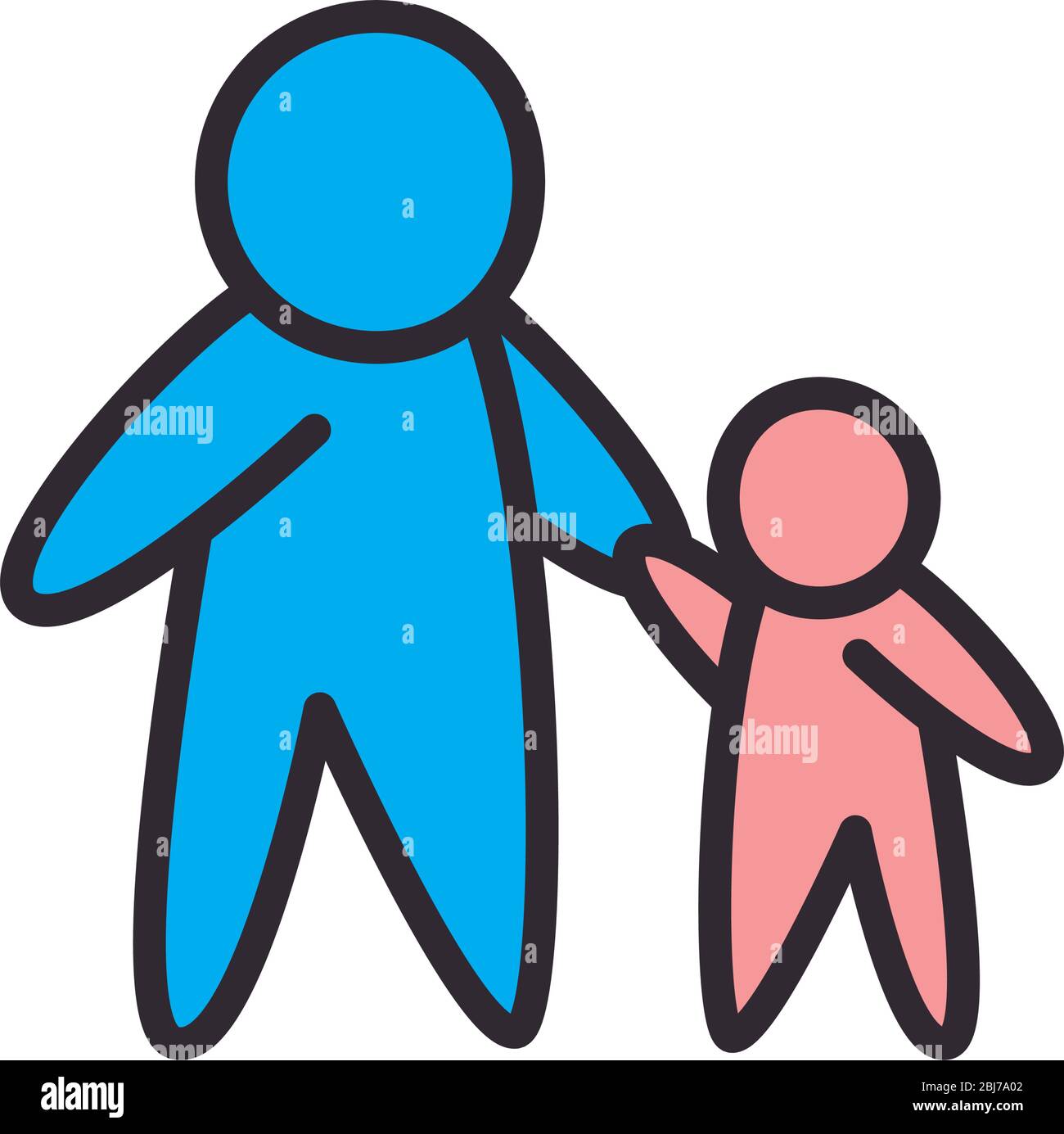 Father and son avatar flat style icon design, Family relationship ...