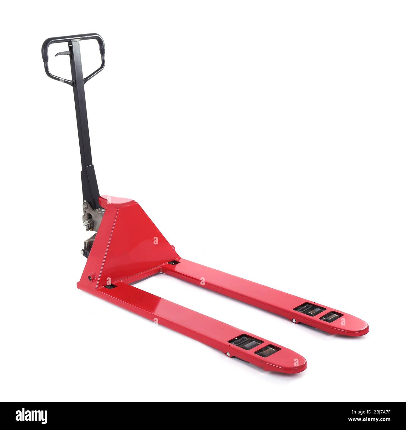 Hand pallet truck, isolated on white Stock Photo - Alamy