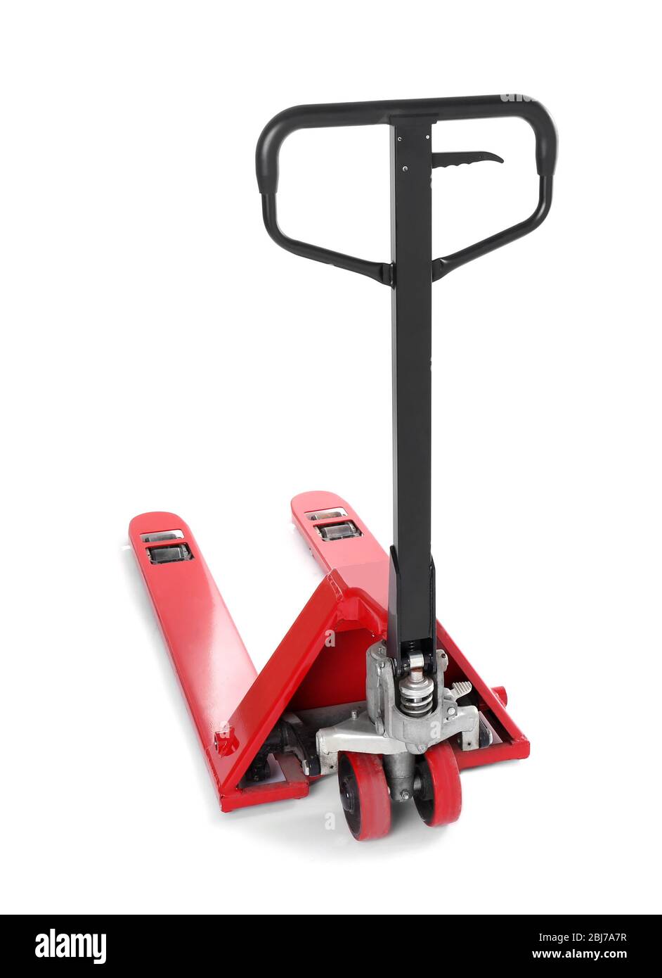 Hand pallet truck, isolated on white Stock Photo - Alamy