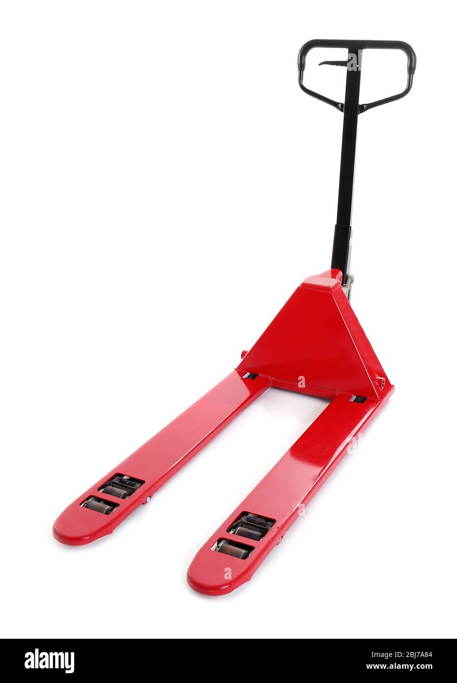Hand pallet truck, isolated on white Stock Photo - Alamy