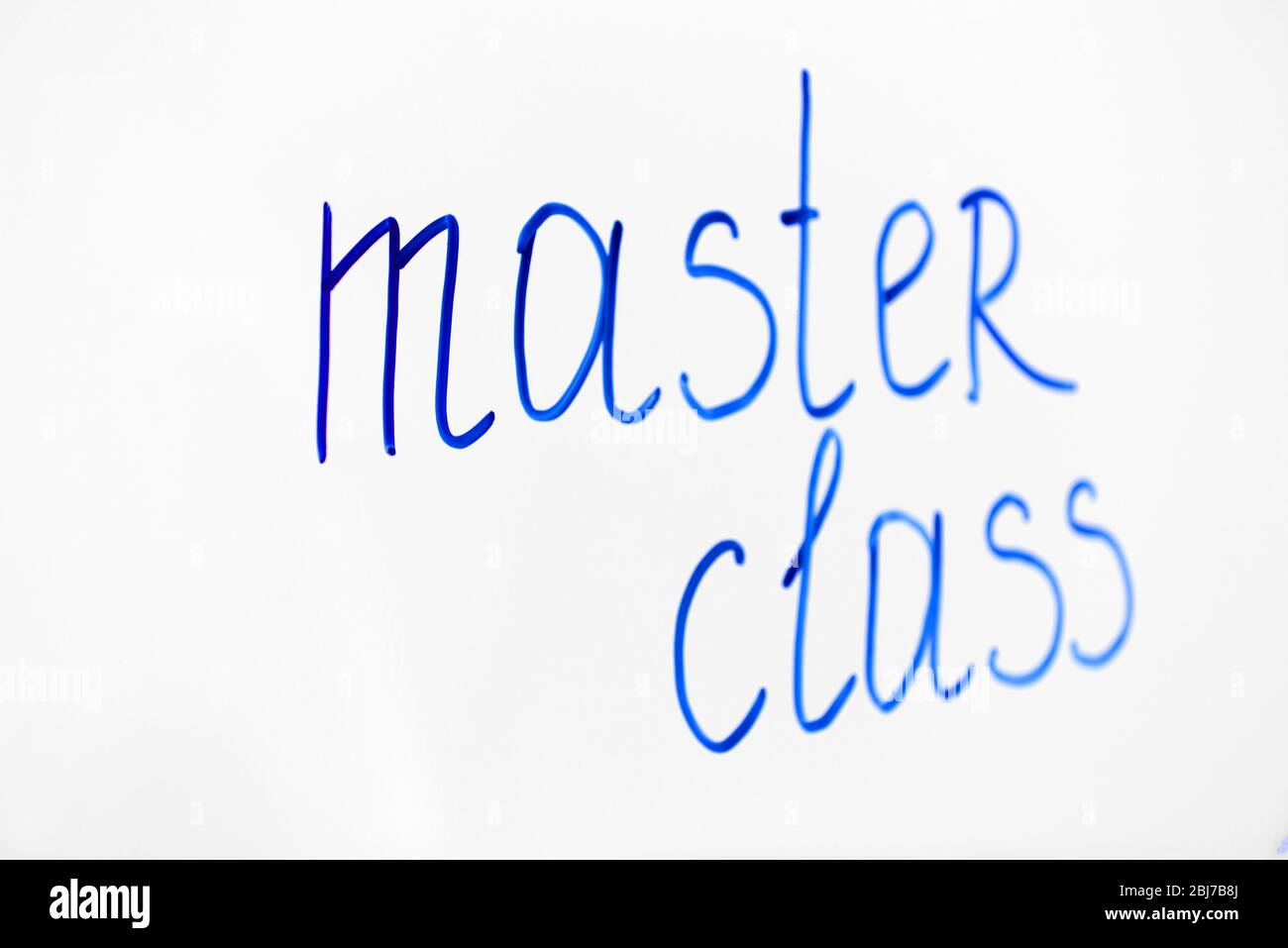 Words Master Class written on the flipchart Stock Photo - Alamy