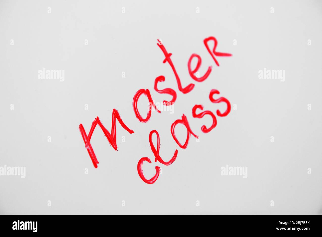 Words Master Class written on the flipchart Stock Photo - Alamy