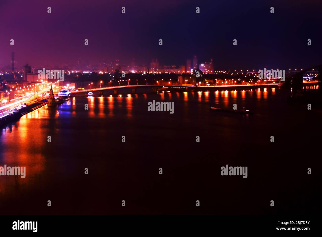 City landscape at night Stock Photo - Alamy