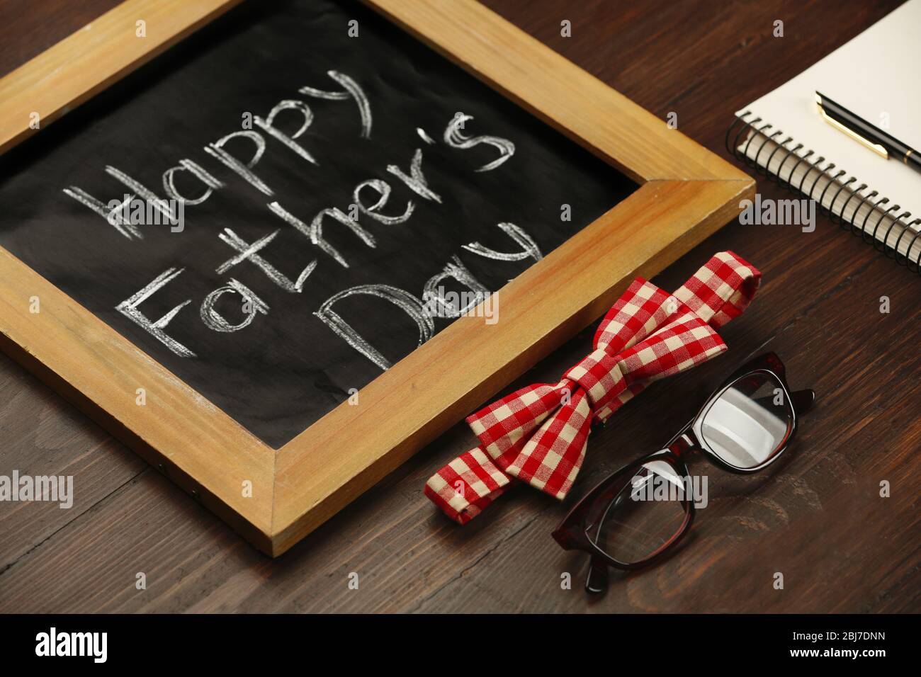 Happy Father's Day set of things on wooden background Stock Photo - Alamy