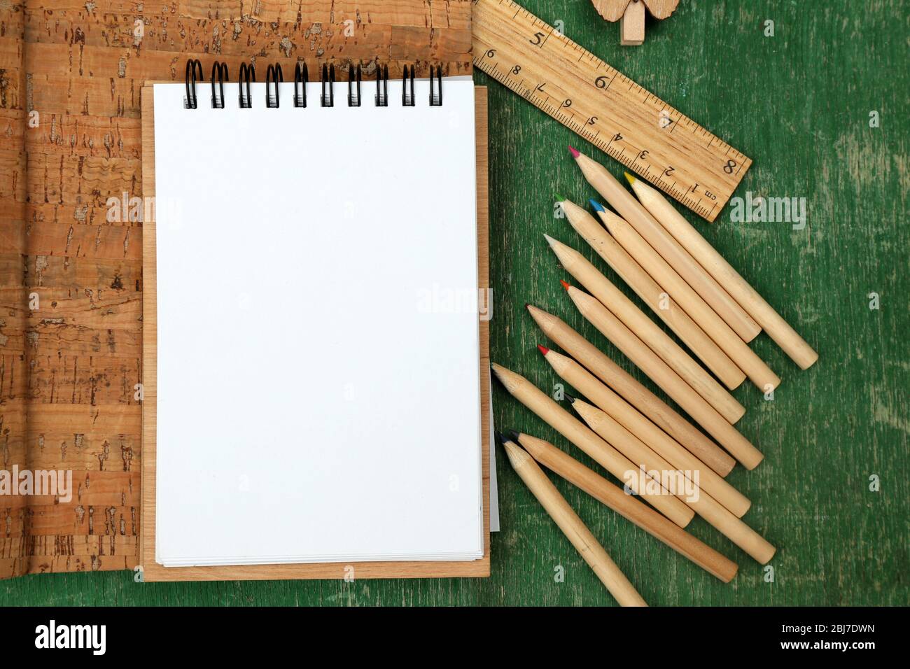 Office set notebooks ruler hi-res stock photography and images - Alamy