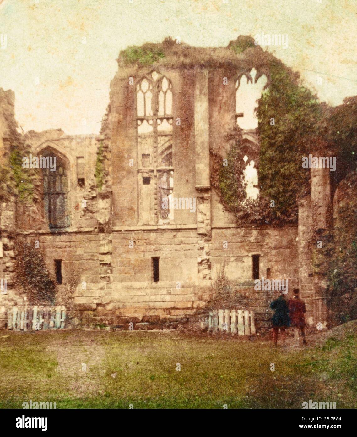 The banquet hall. Kenilworth Castle, England, circa 1860 Stock Photo ...