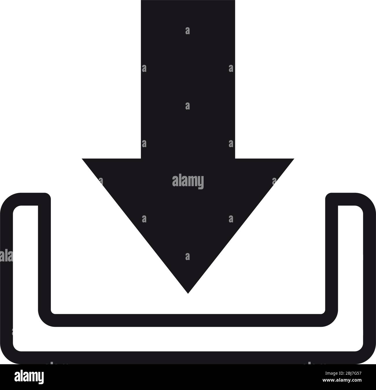 smartphone app buttons concept, download symbol icon over white ...