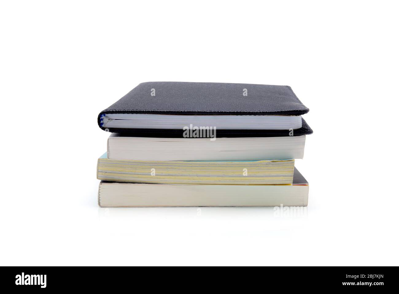 Stack of book isolated on white background, notebook and textbook, heap ...