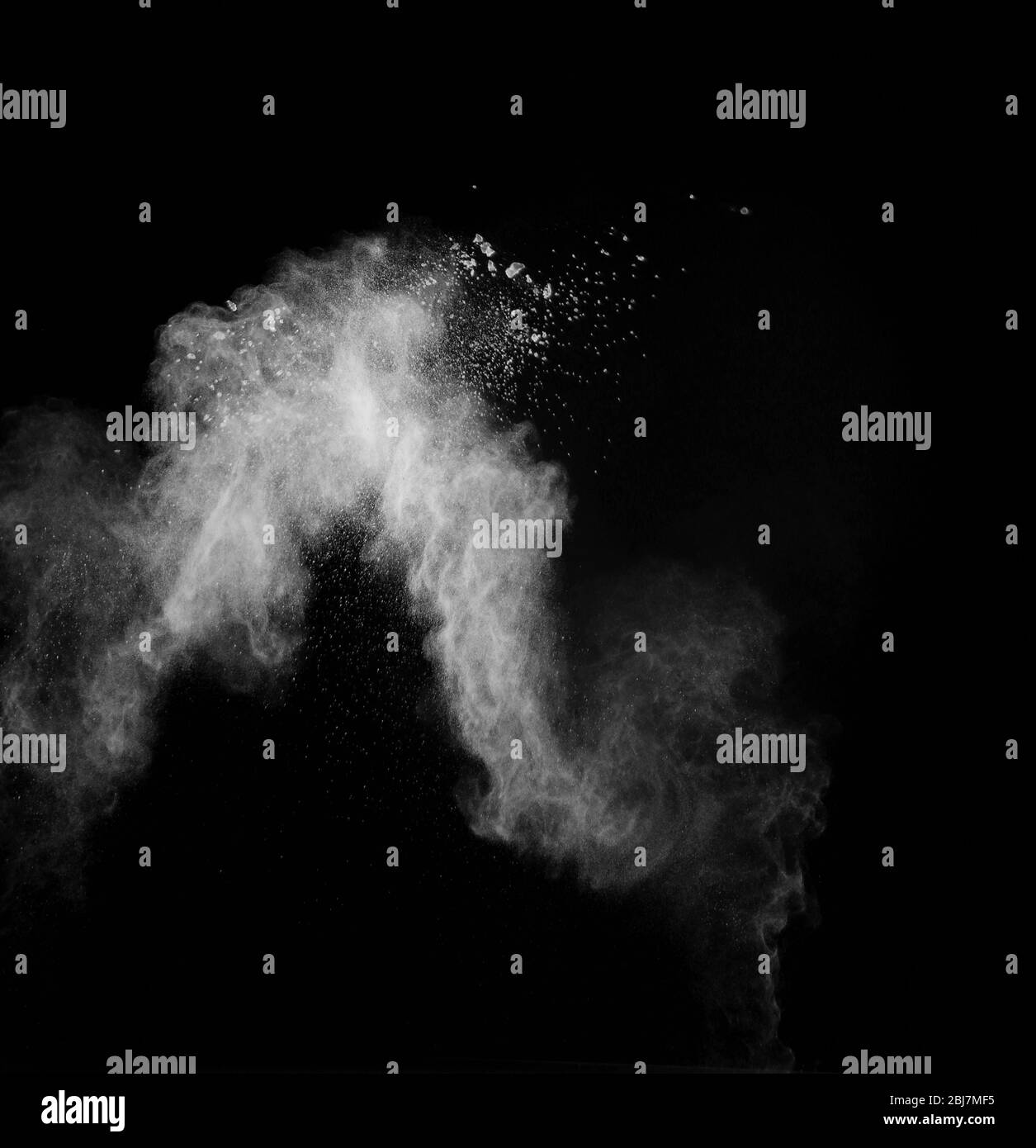 Wave particles particles abstract background Black and White Stock ...