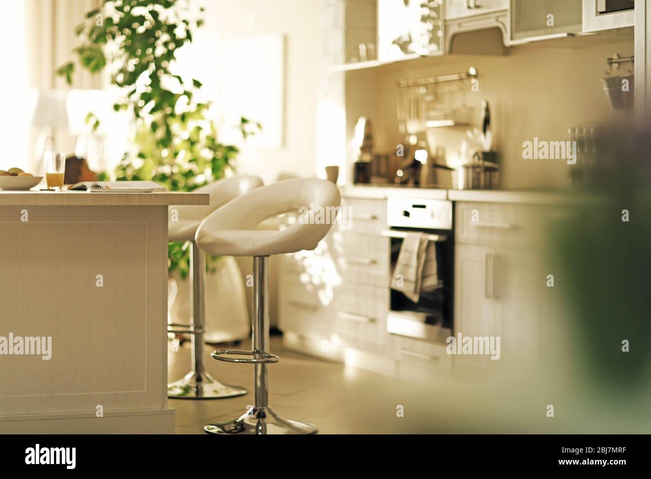 Modern beautiful kitchen interior Stock Photo - Alamy