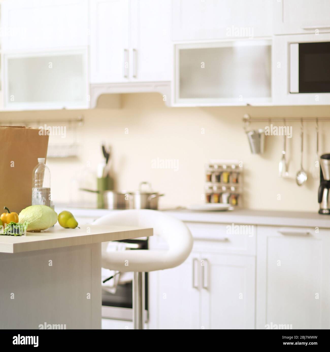 Modern beautiful kitchen interior Stock Photo - Alamy