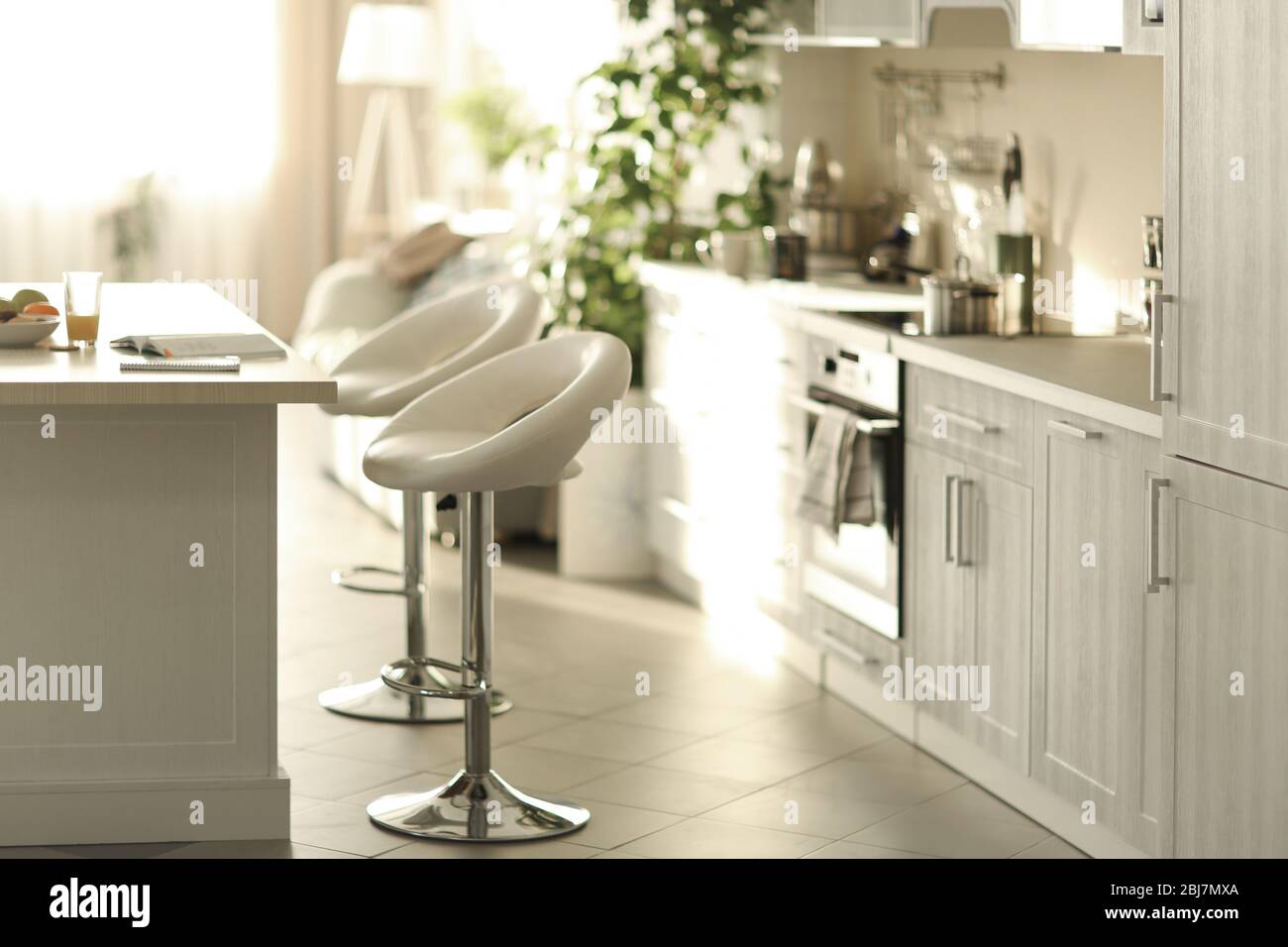 Modern beautiful kitchen interior Stock Photo - Alamy