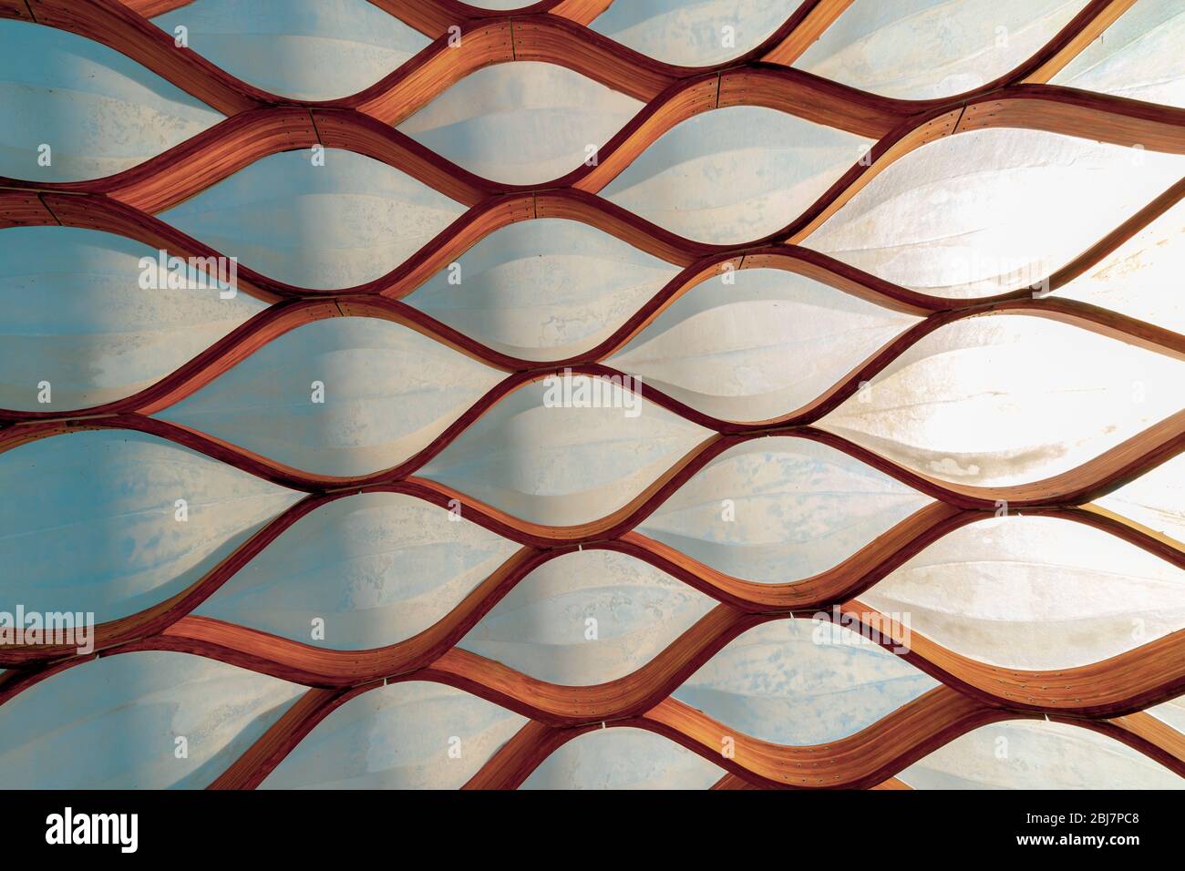 South Pond Wooden Pavilion Ceiling Stock Photo - Alamy