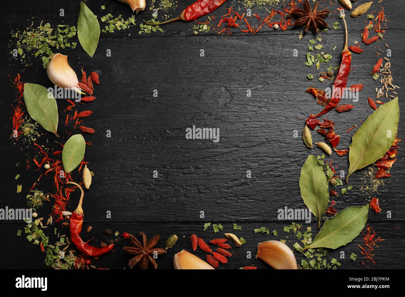 Spices frame hi-res stock photography and images - Alamy