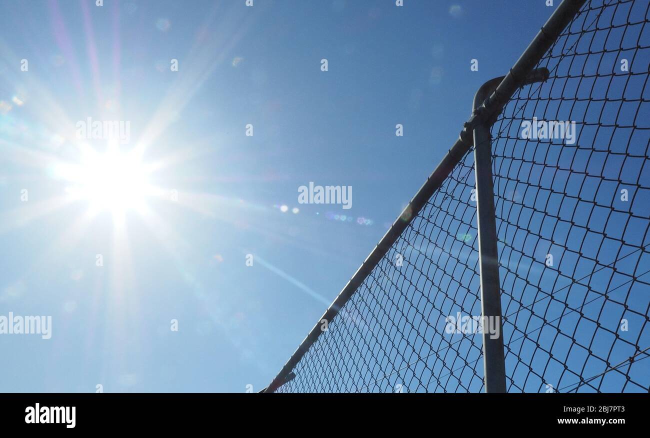 Cyclone wire fence hi-res stock photography and images - Alamy
