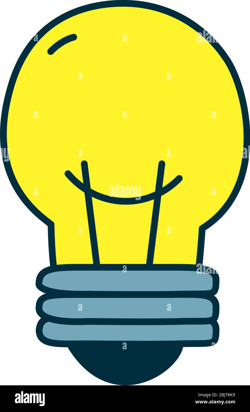 light bulb icon over white background, line and fill style, vector ...