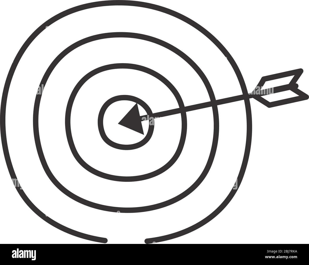 target and arrow icon over white background, line style icon set ...