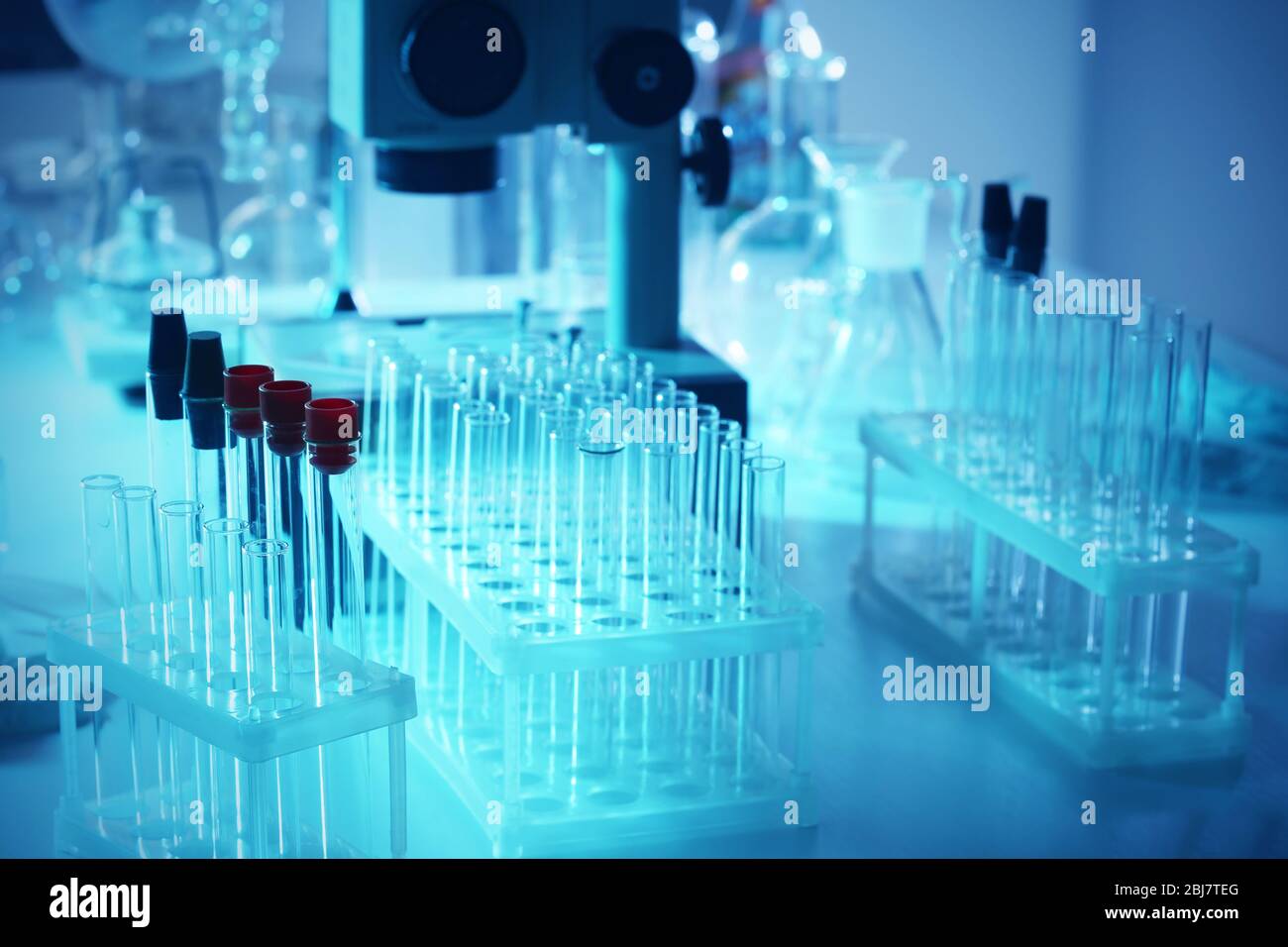 Microscope different test tubes hi-res stock photography and images - Alamy