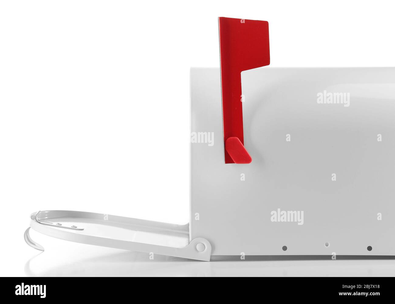 Empty mailbox isolated on white Stock Photo - Alamy