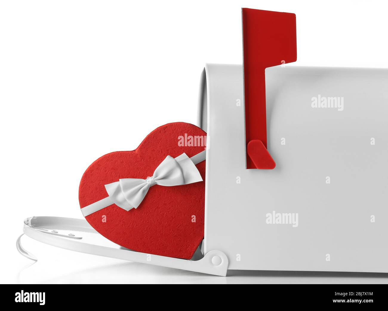 Mailbox with heart box isolated on white Stock Photo - Alamy