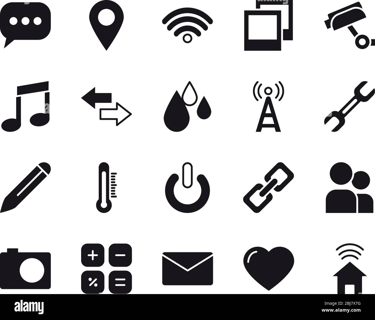 speech bubble and smartphone app buttons icon set over white background ...