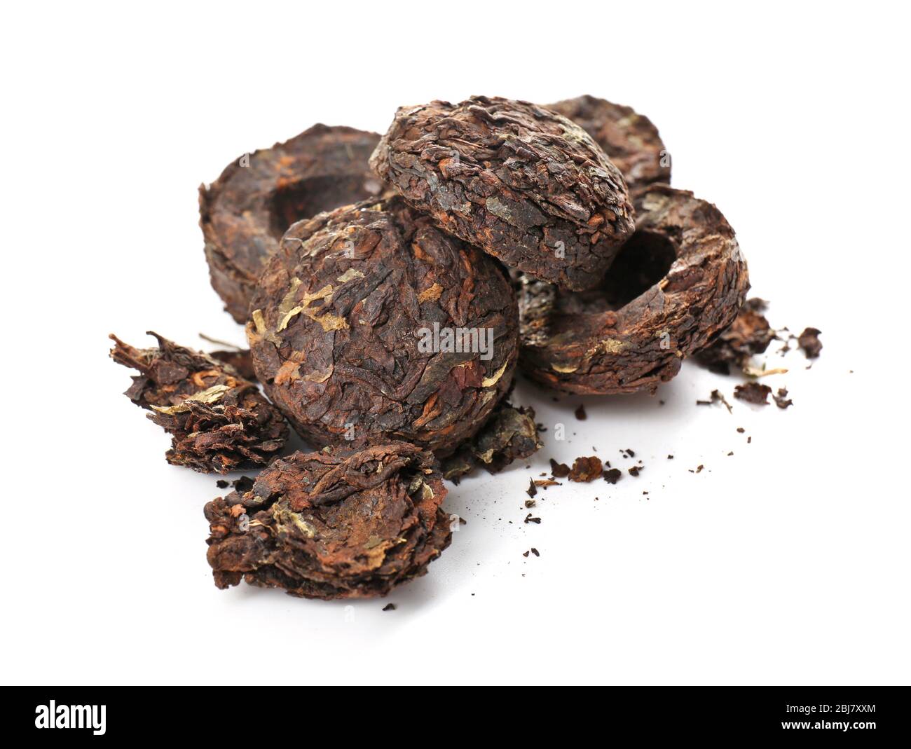 Puerh tea, isolated on white Stock Photo - Alamy