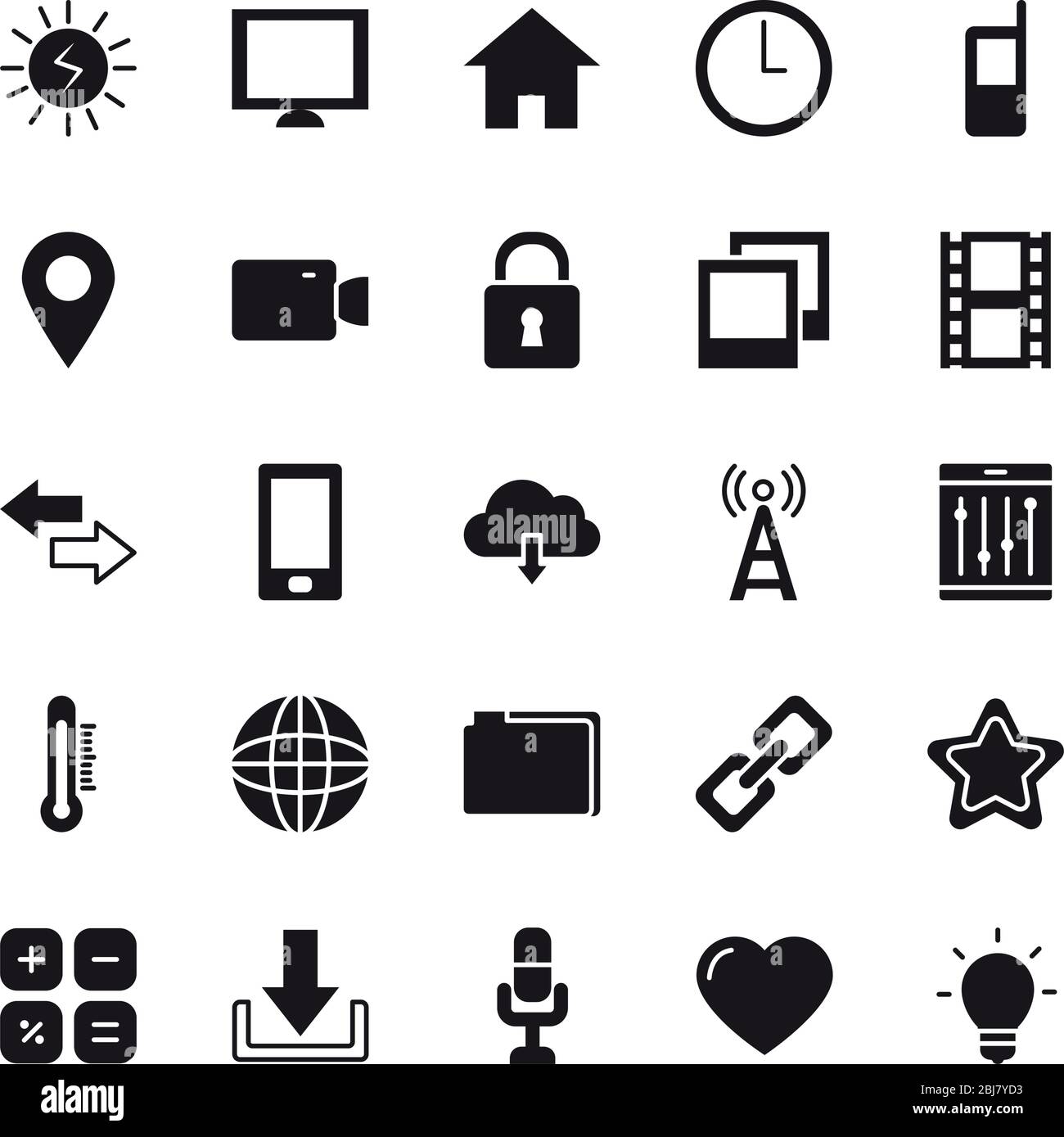 location pin and smartphone app buttons icon set over white background ...