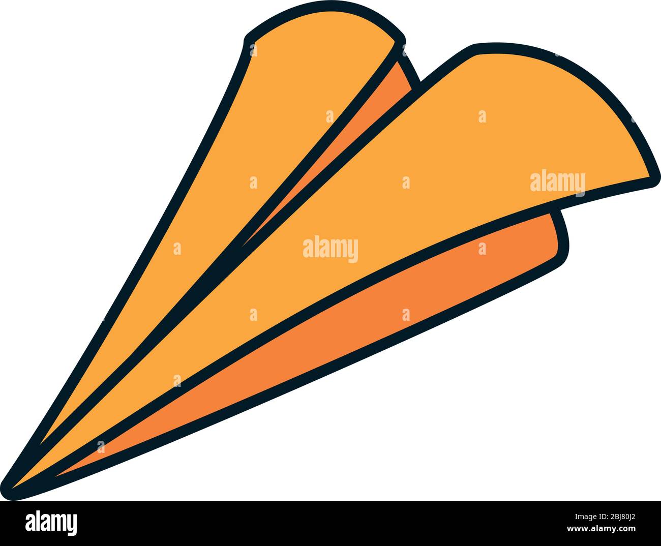 paper plane icon over white background, line and fill style, vector ...
