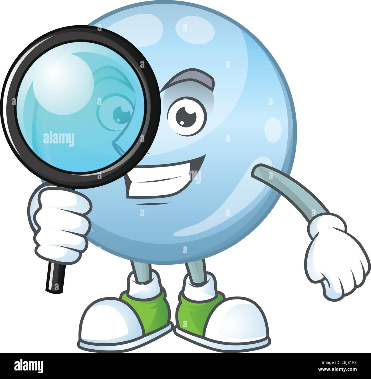 Smart Detective of collagen droplets cartoon character design concept ...