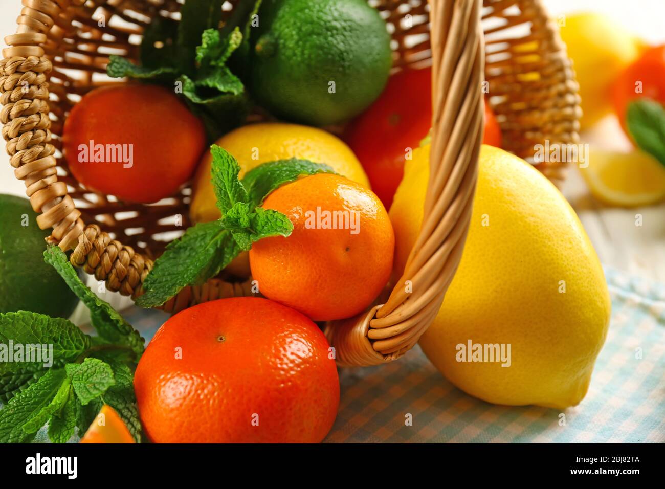 Set of different citrus fruit, close up Stock Photo - Alamy