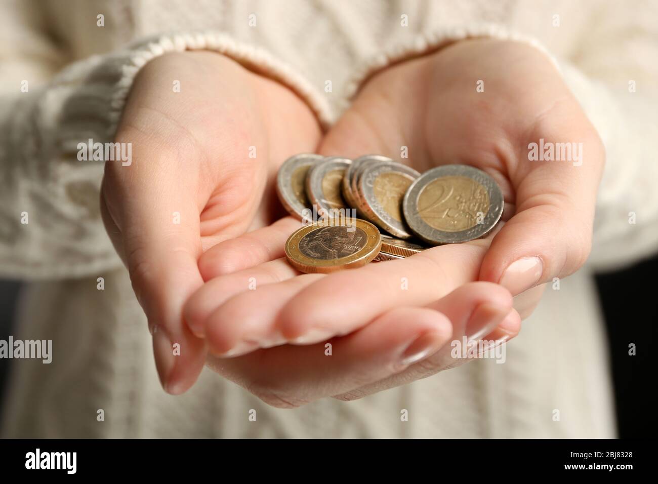 Hand palms silver hi-res stock photography and images - Alamy