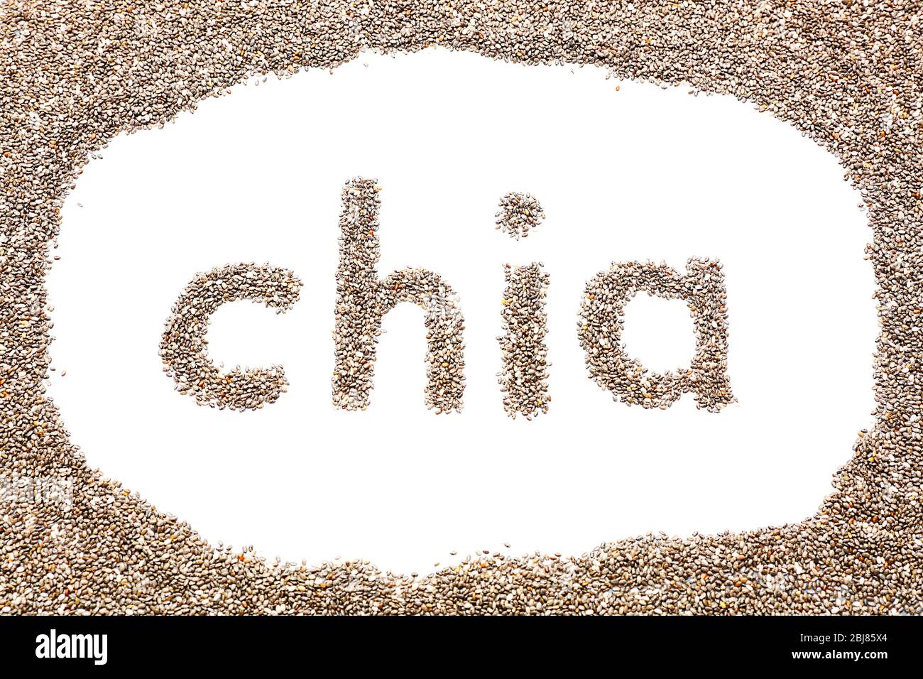 Chia word made from chia seeds isolated on white Stock Photo - Alamy
