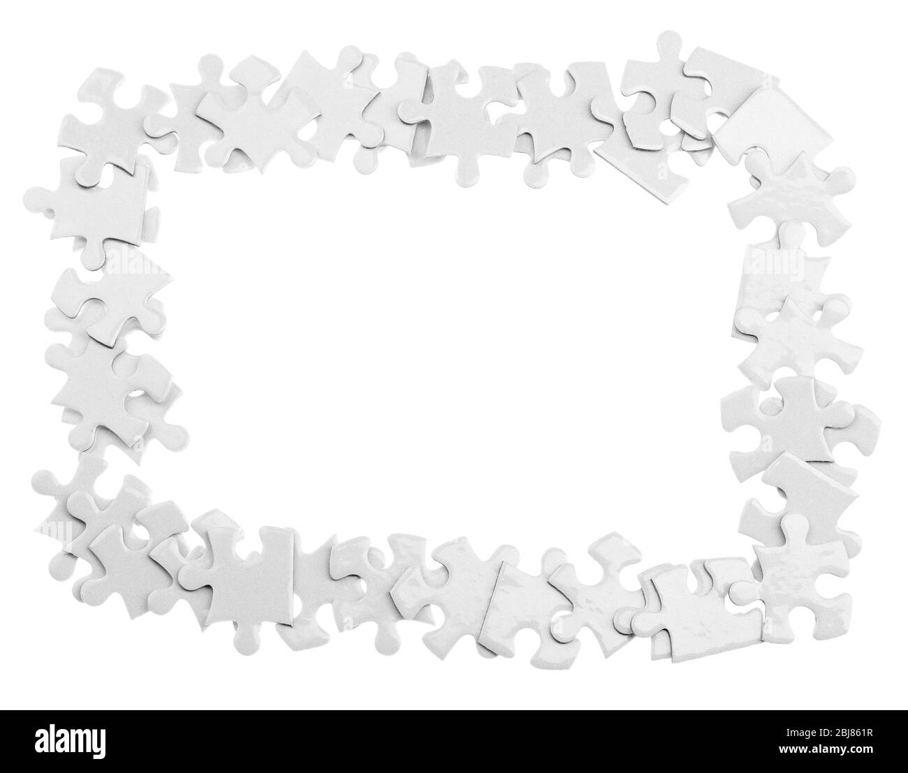 Puzzles frame, isolated on white Stock Photo - Alamy