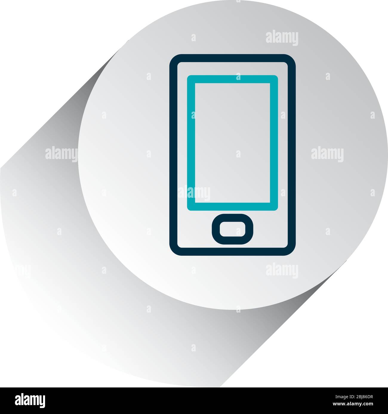 smartphone app buttons concept, smartphone icon over white background ...