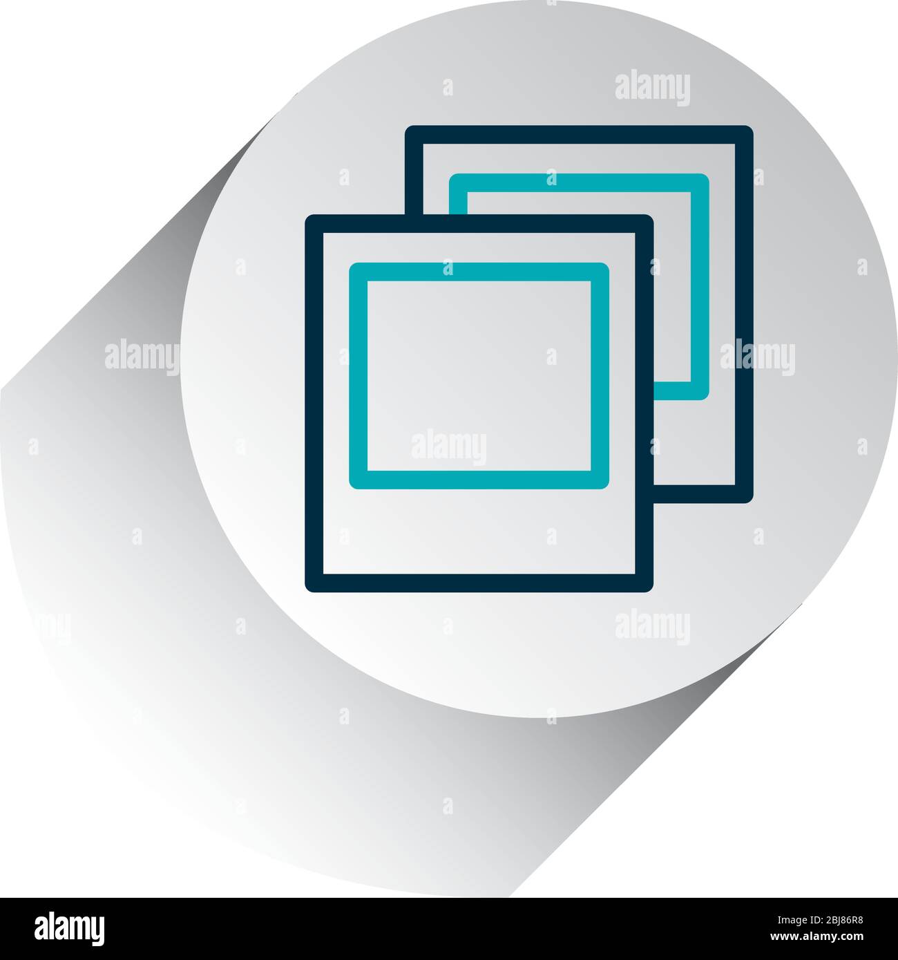 smartphone app buttons concept, photo frames icon over white background ...