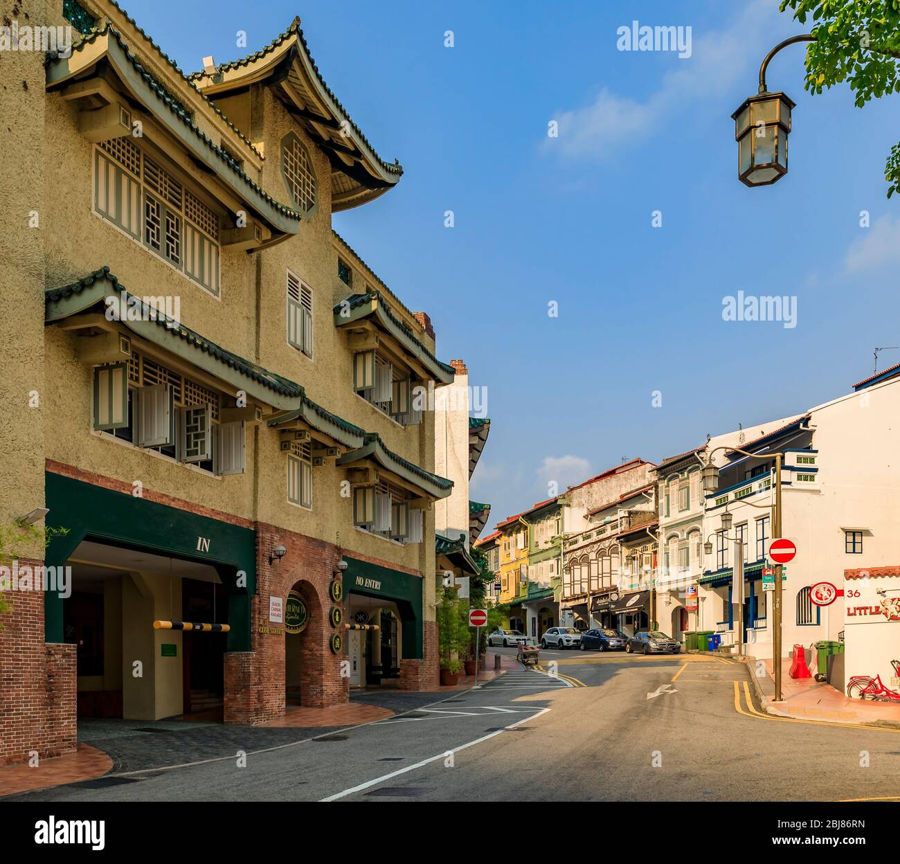 Singapore - September 08, 2019: Famous Club street in Chinatown with ...