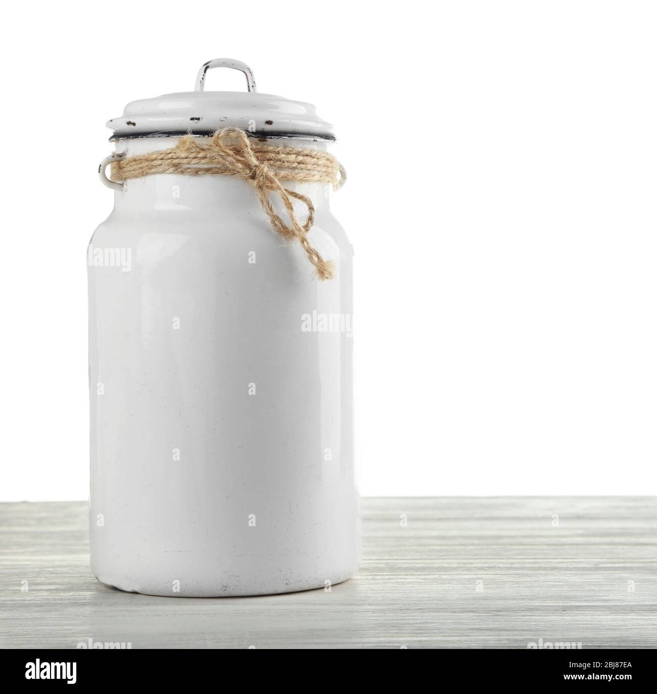 Milk can, isolated on white Stock Photo - Alamy