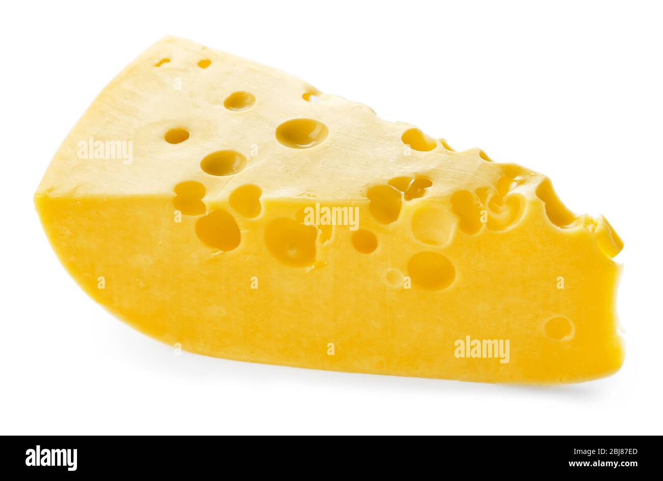 Chunk of cheese, isolated on white Stock Photo - Alamy