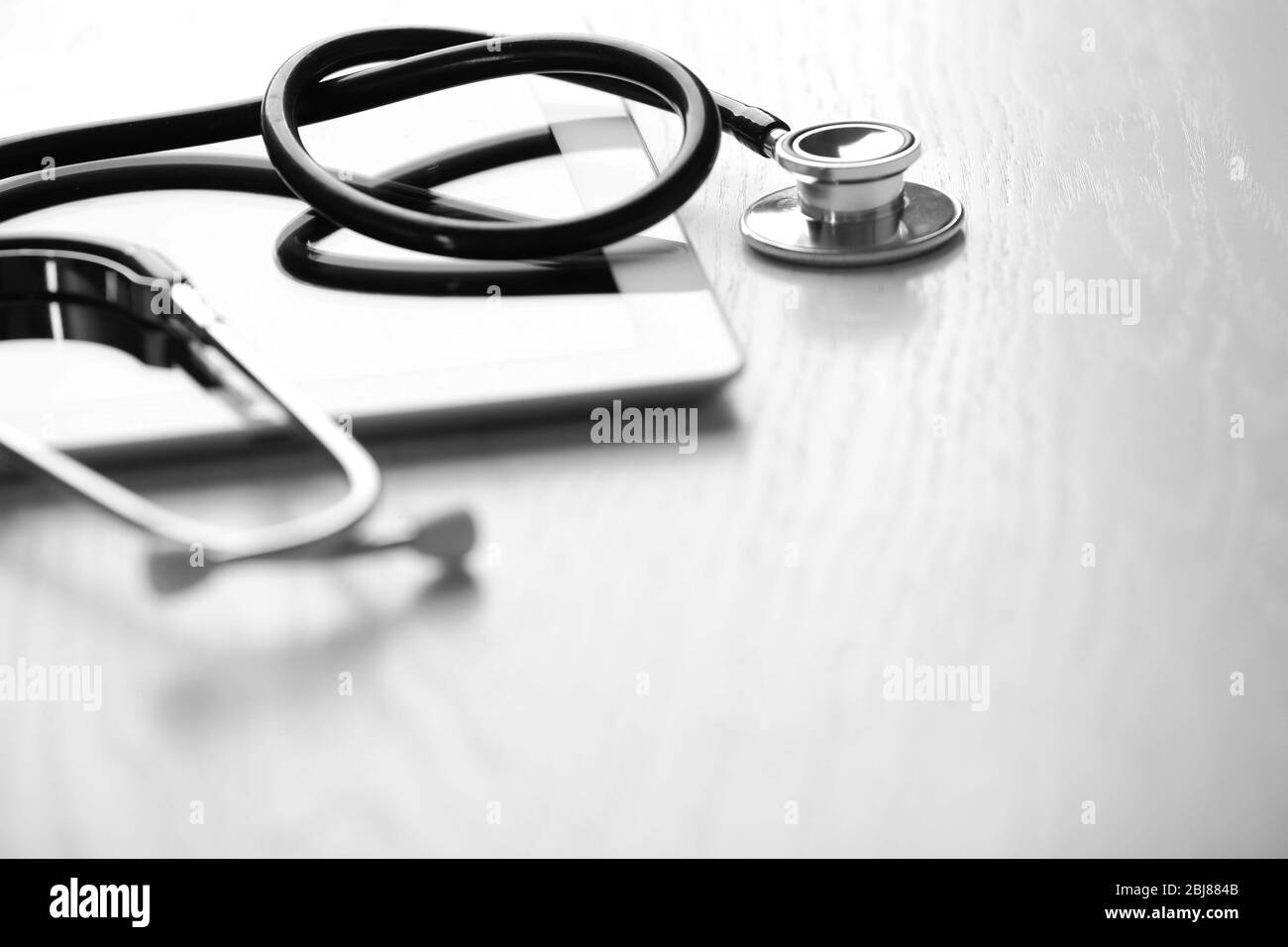 Tablet stethoscope Black and White Stock Photos & Images - Alamy