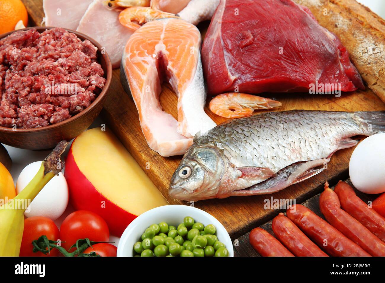 A set of food products, close up Stock Photo - Alamy