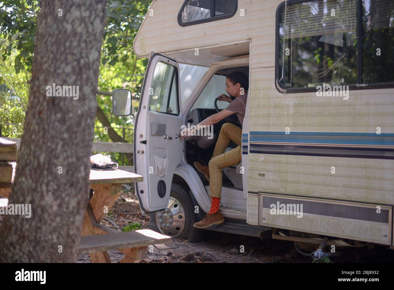 One man vehicle hi-res stock photography and images - Alamy