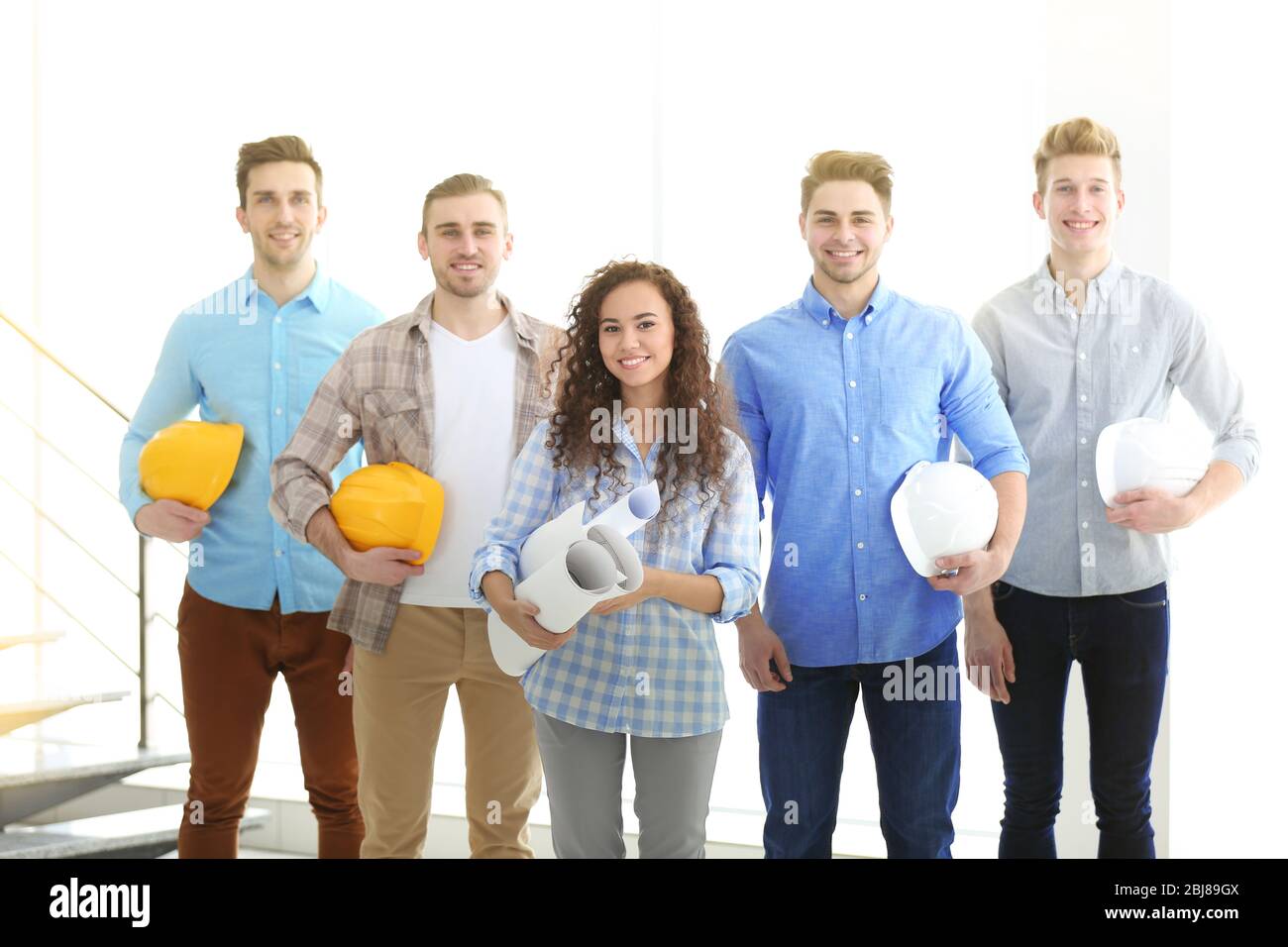 Team of professional engineers Stock Photo - Alamy