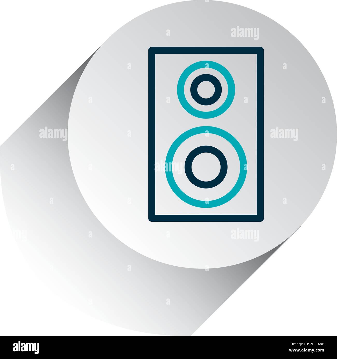 stereo buffer icon over white background, line gradient style, vector ...