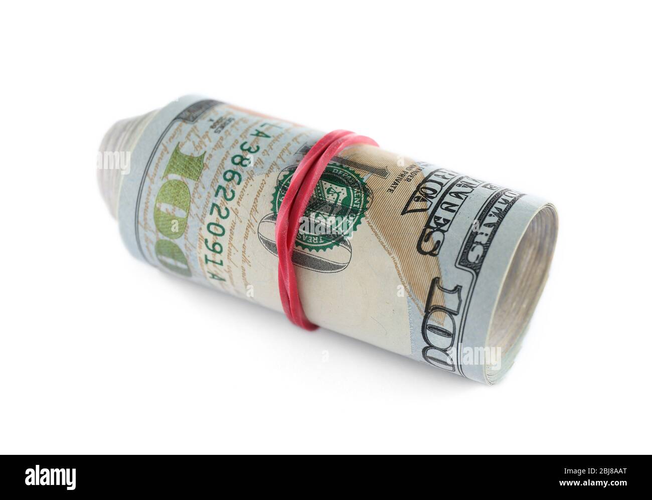 Dollar banknotes isolated on white Stock Photo - Alamy