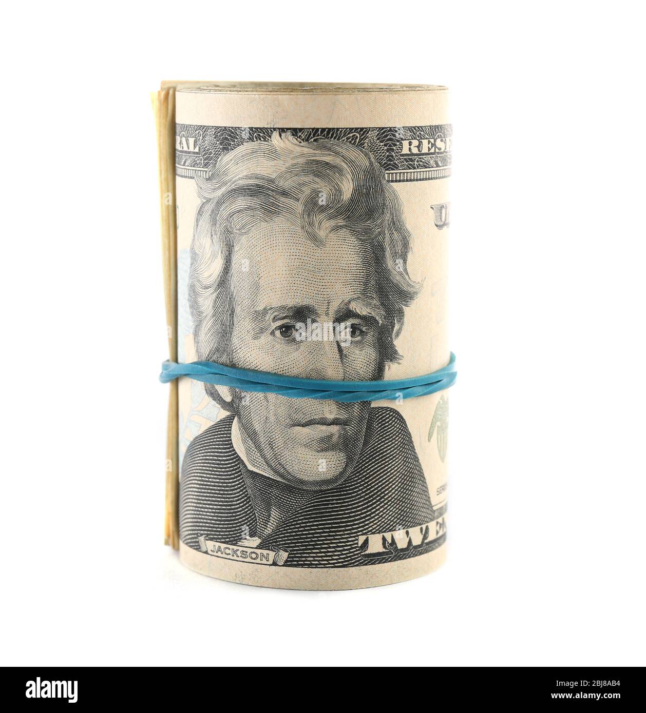 Dollar banknotes isolated on white Stock Photo - Alamy