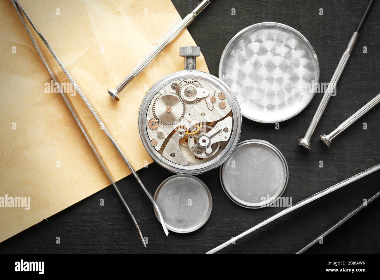 Old vintage clock mechanism working hi-res stock photography and images ...