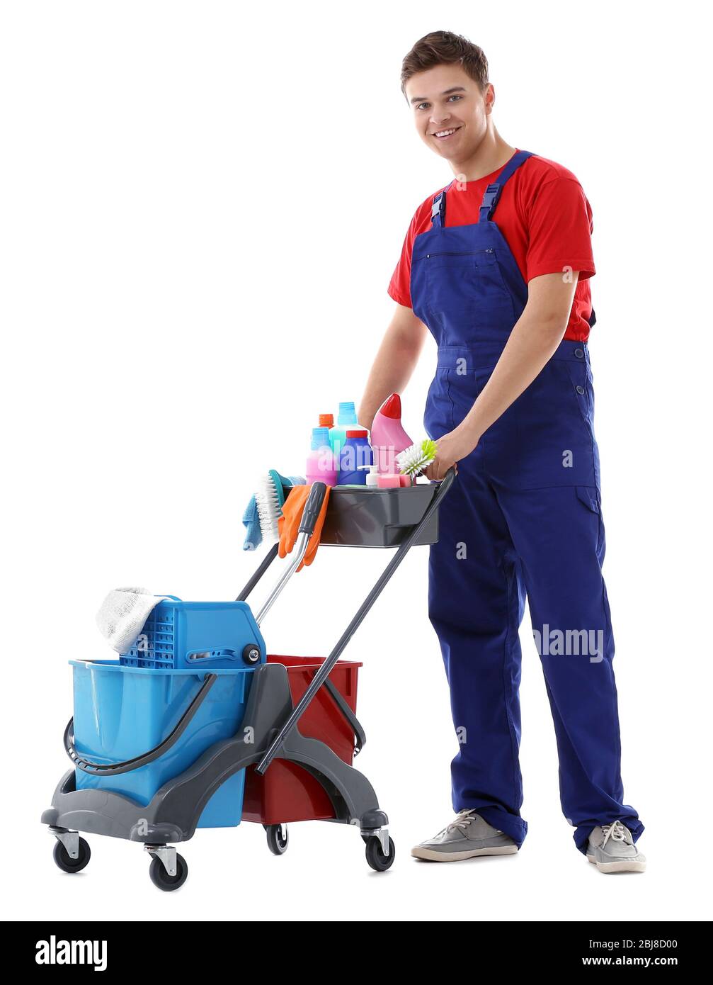 Janitor cart hi-res stock photography and images - Alamy