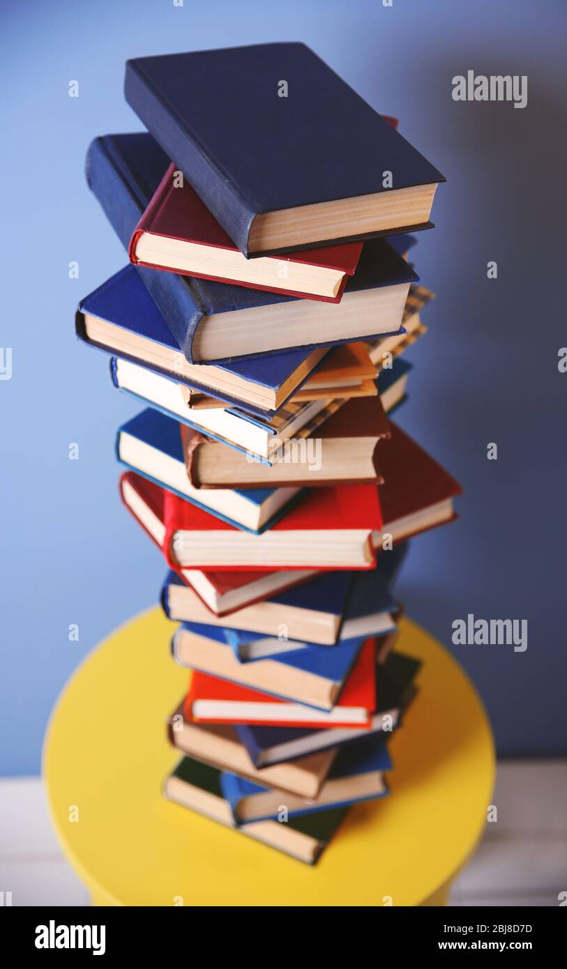 Pile of books, closeup Stock Photo - Alamy