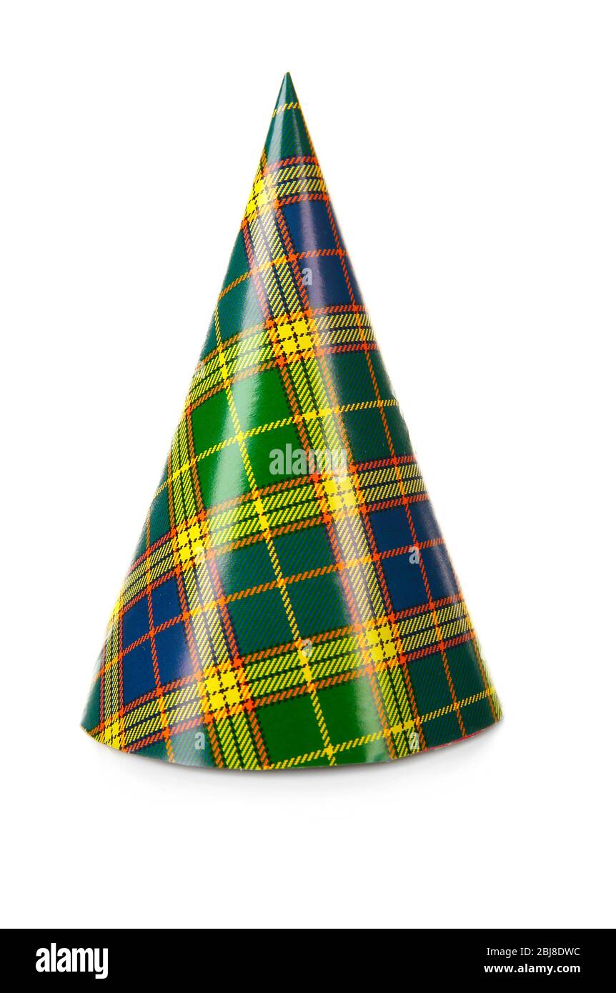 Funny party hat, isolated on white Stock Photo - Alamy